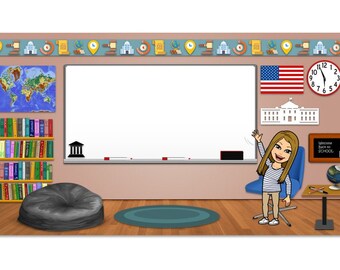 Bitmoji Classroom Template | Etsy