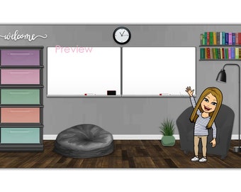 Bitmoji Classroom Template Math | Etsy