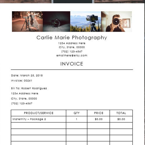 Invoice Template Photography Invoice Business Invoice | Etsy UK