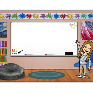 Bitmoji Classroom Template - Art - Etsy