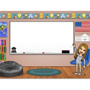 Bitmoji Classroom Template - US History/american History/social Studies ...