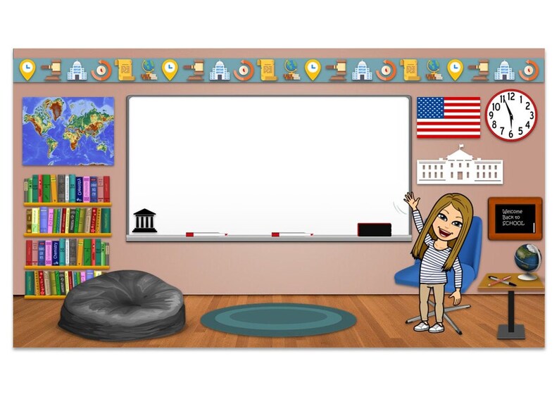 Bitmoji Classroom Template - US History/american History/social Studies ...