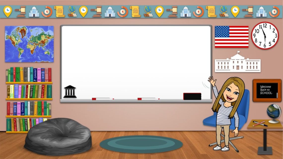 Bitmoji Classroom Template - US History/american History/social Studies ...