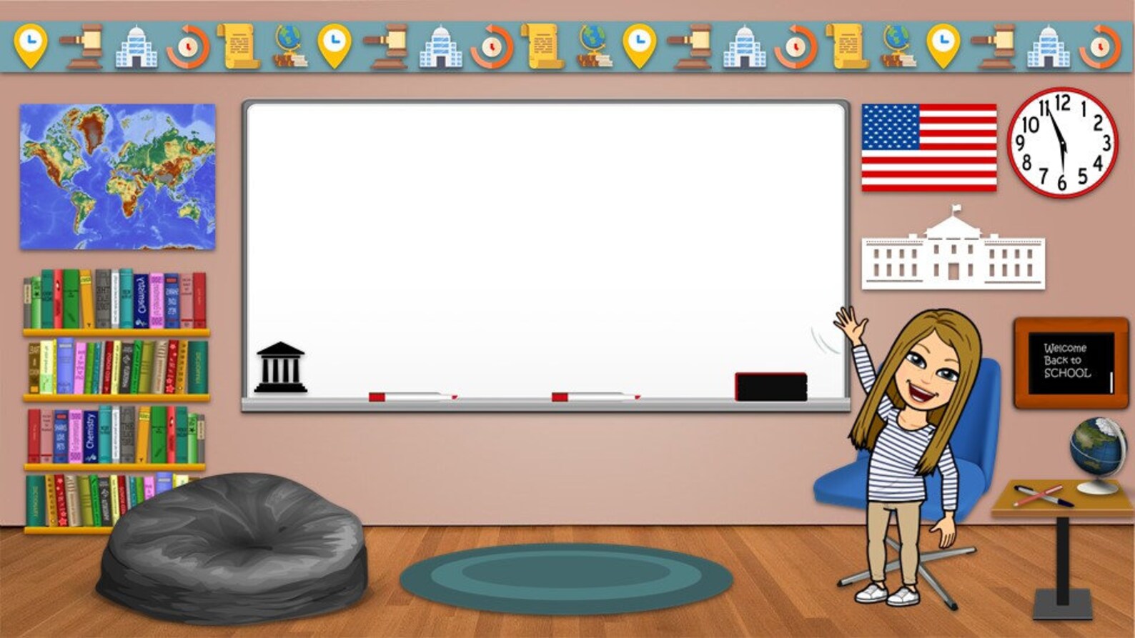 Bitmoji Classroom Template US History/american History/social Studies ...