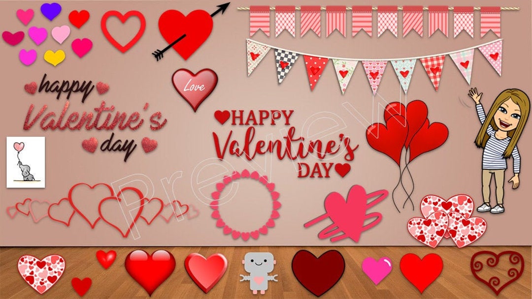 Bitmoji Classroom Add-ons - Valentine's Day - Etsy