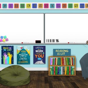 Bitmoji Classroom Template - Blue - Etsy