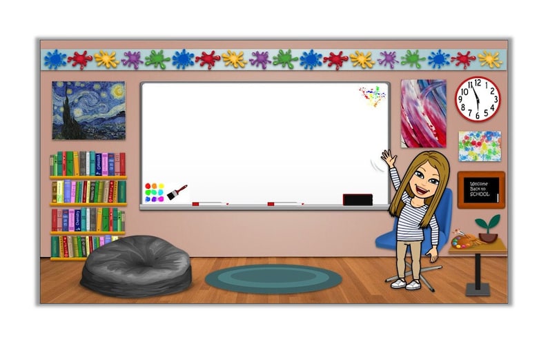 Bitmoji Classroom Template Art Etsy
