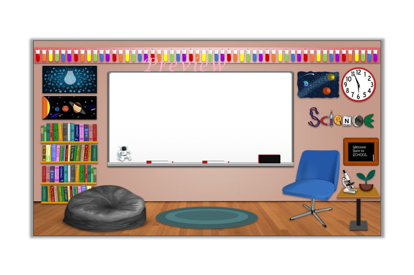 Bitmoji Classroom Template - Science - Etsy