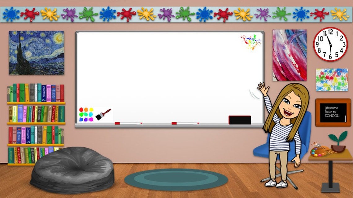 Bitmoji Classroom Template Art Etsy