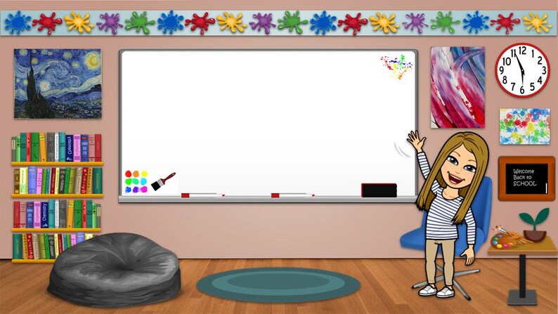 Bitmoji Classroom Template - Art - Etsy
