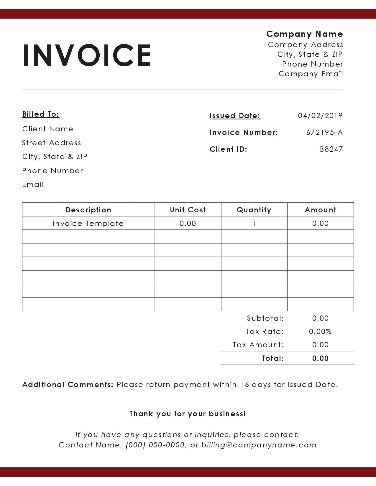 Professional Invoice & Fax Cover Sheet Template - Etsy