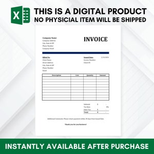 Free basic microsoft excel invoice template - bandisse
