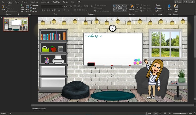 Bitmoji Classroom Template - Etsy