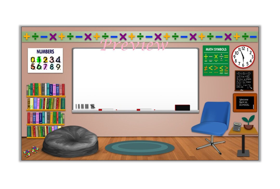 Bitmoji Classroom Template - Math - Etsy
