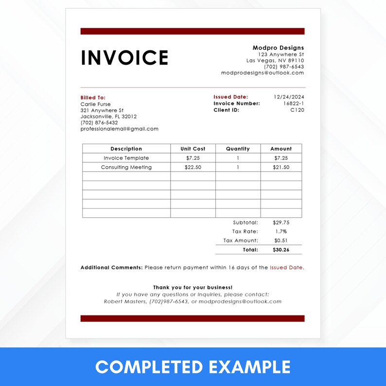Invoice Template-ms Word editable Receipt, Bill of Sale, Invoices ...