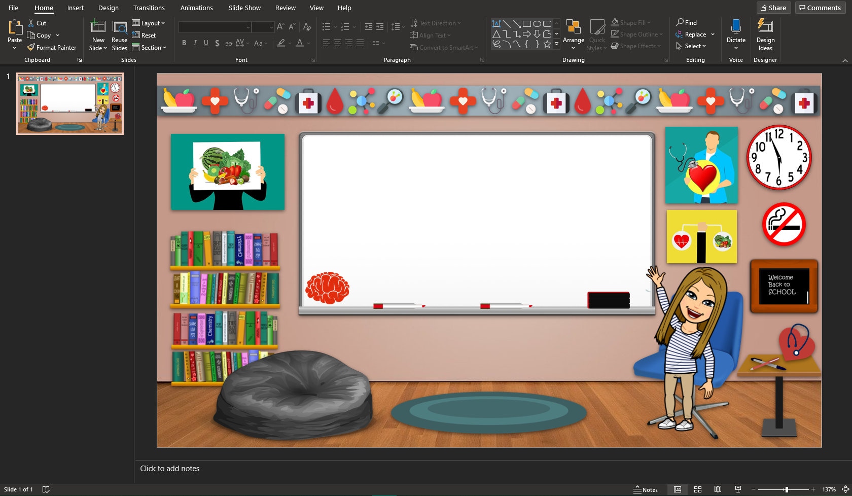 Bitmoji Classroom Template Health/medical - Etsy