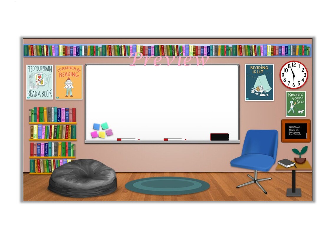 Bitmoji Classroom Template Reading English Etsy