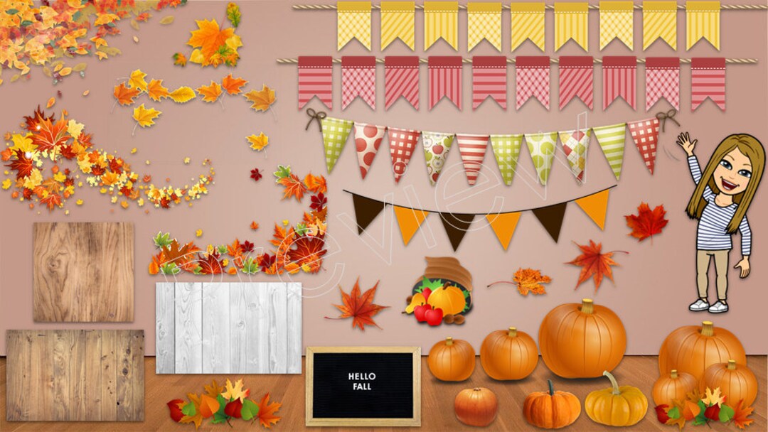 Bitmoji Classroom Add-ons - Fall & Autumn - Etsy
