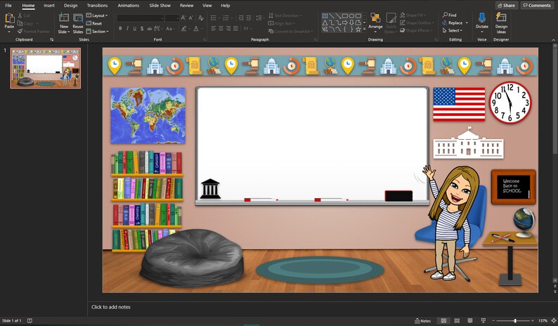 Bitmoji Classroom Template - US History/american History/social Studies ...