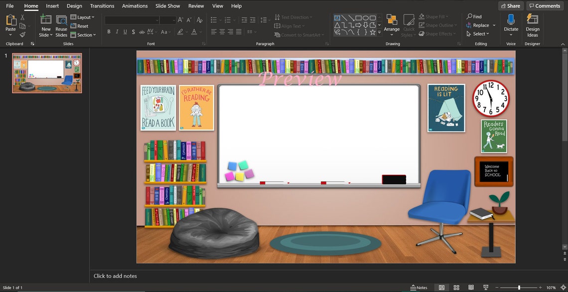 Bitmoji Classroom Template - Reading/english - Etsy