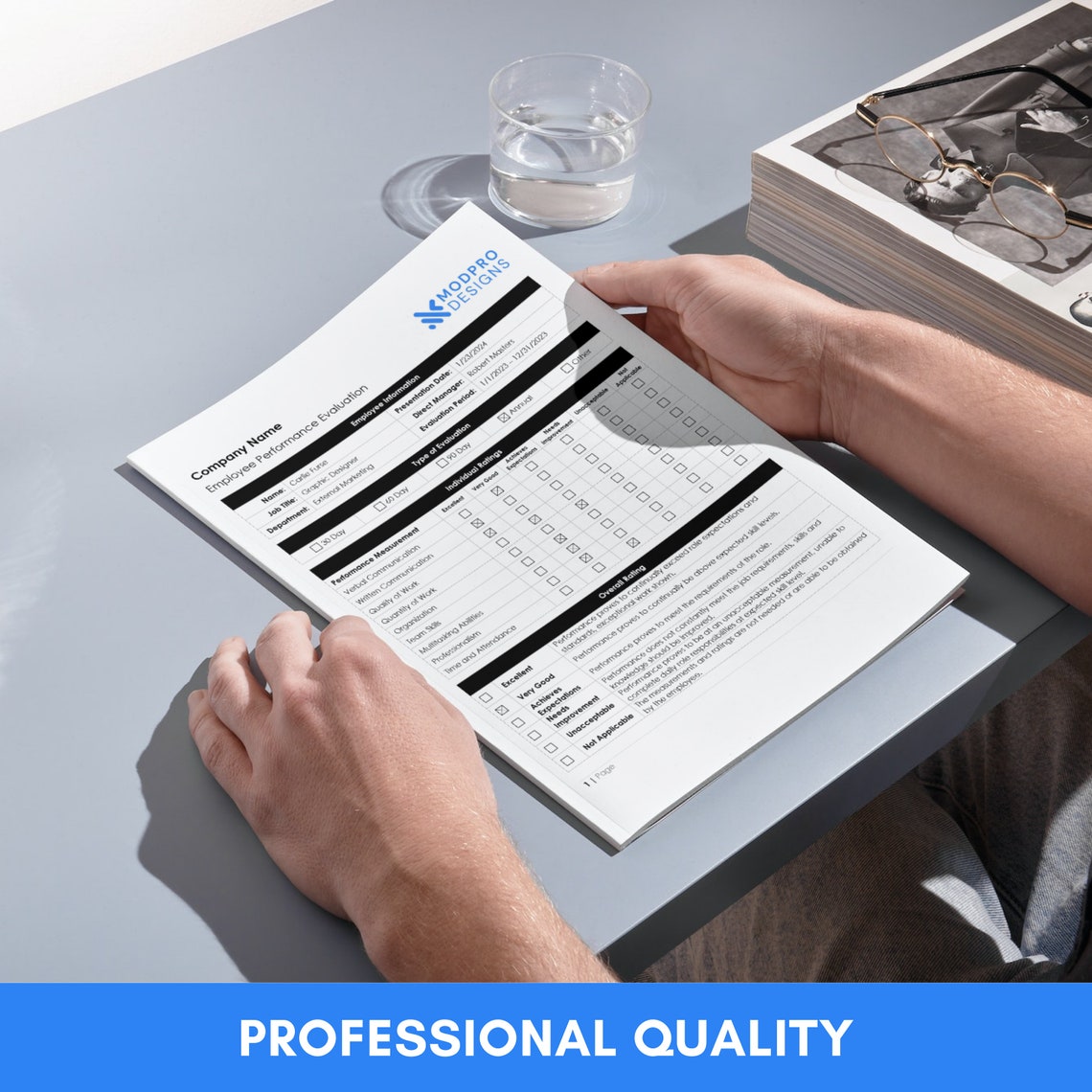 Employee Performance Evaluation & Salary Review Templates (MS Word) - Etsy