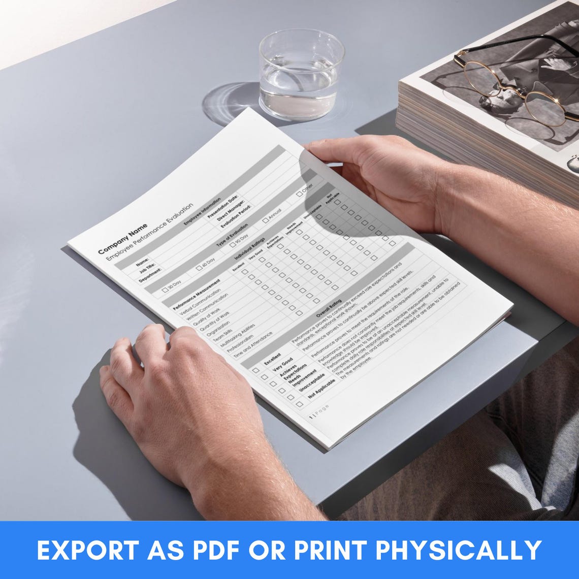 MS Word-employee Performance Evaluation Template - Etsy