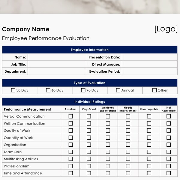 Annual Performance Review Tracker - Etsy