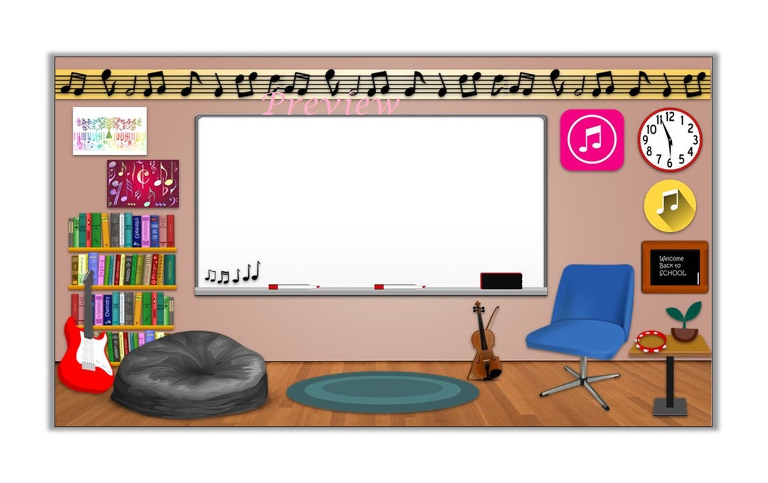 Bitmoji Classroom Template - Music - Etsy