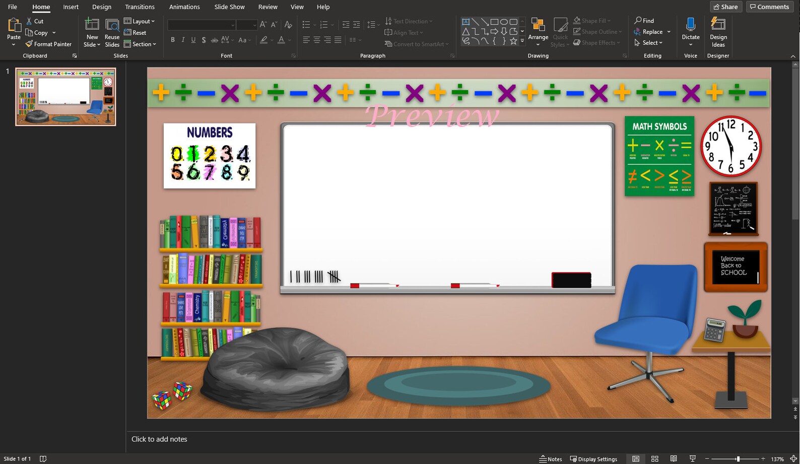 Bitmoji Classroom Template - Math - Etsy