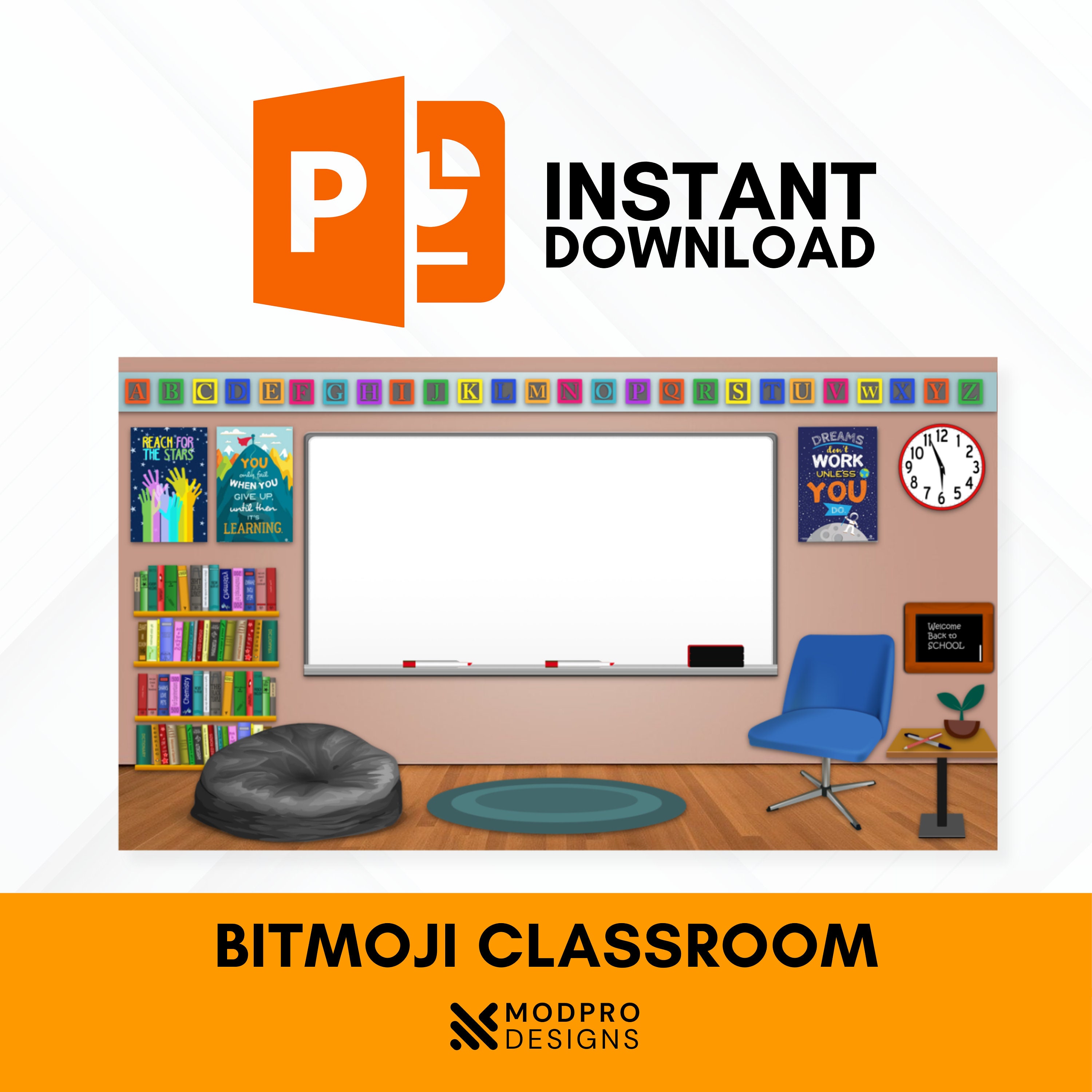 Bitmoji Classroom Template: Virtual Learning Powerpoint (PPT, JPEG) - Etsy