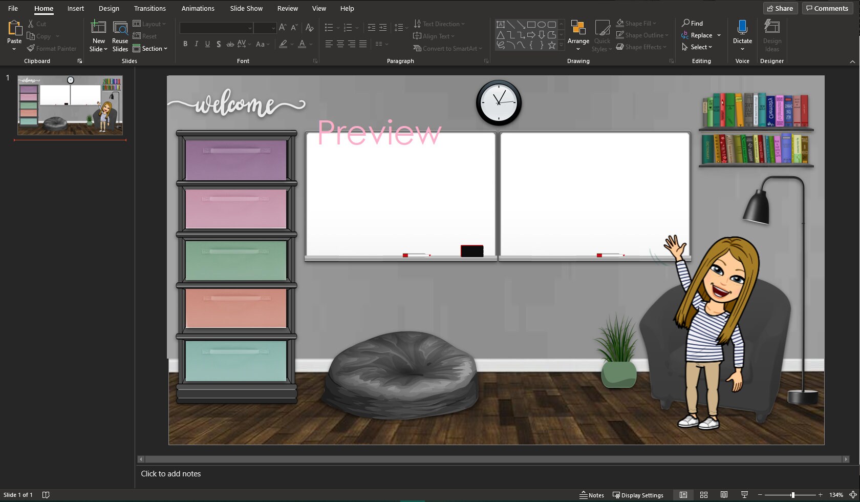 Bitmoji Classroom Template - Modern - Etsy