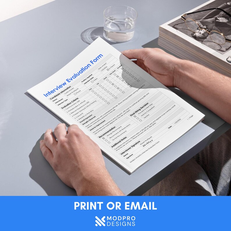 Interview Evaluation Form Template | Hiring Assessment Sheet ...