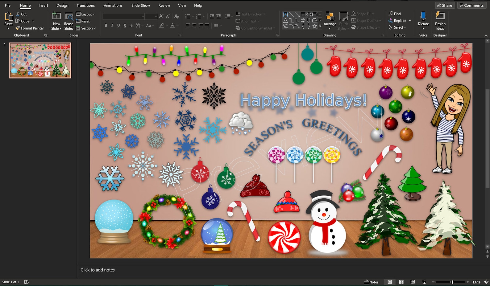 Bitmoji Classroom Add-ons - Winter/holidays/christmas - Etsy