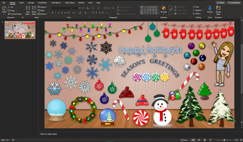Bitmoji Classroom Add-ons - Winter/holidays/christmas - Etsy