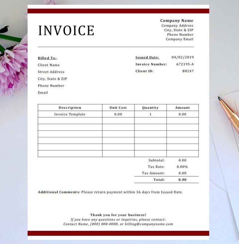 Professional invoicing template - thebigstat Professional invoicing template - thebigstat