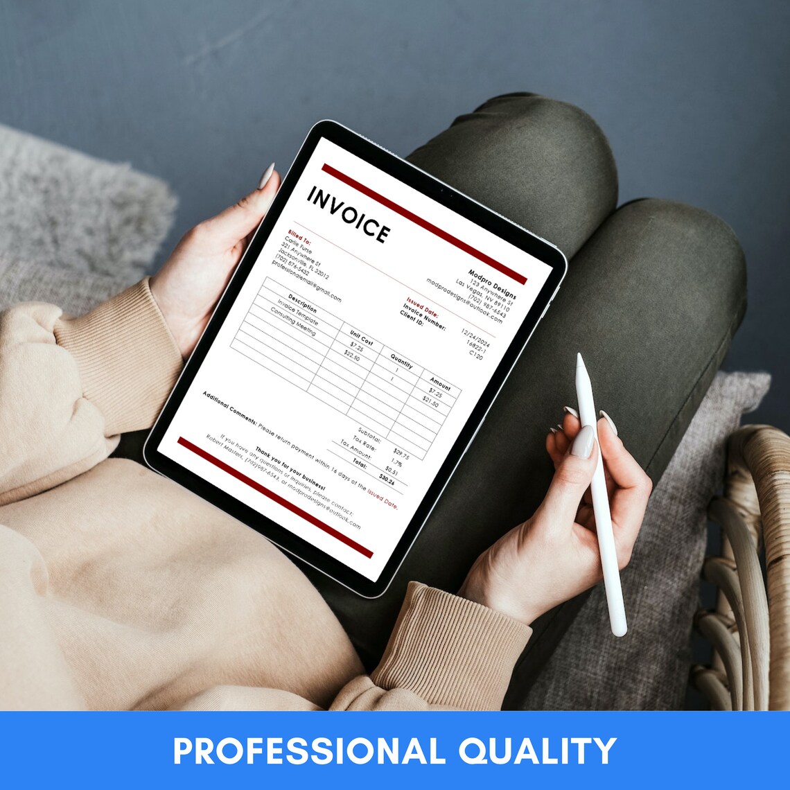 Invoice Template-ms Word editable Receipt, Bill of Sale, Invoices ...