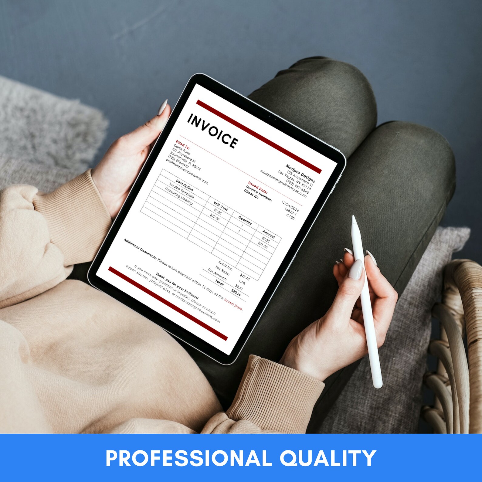 Invoice Template-ms Word editable Receipt, Bill of Sale, Invoices ...