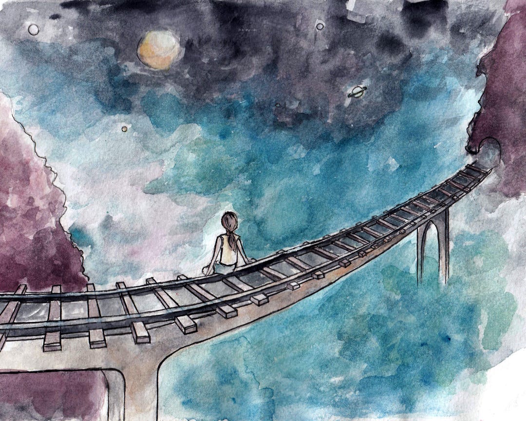 An in Between Place - Original Watercolour Painting - Etsy