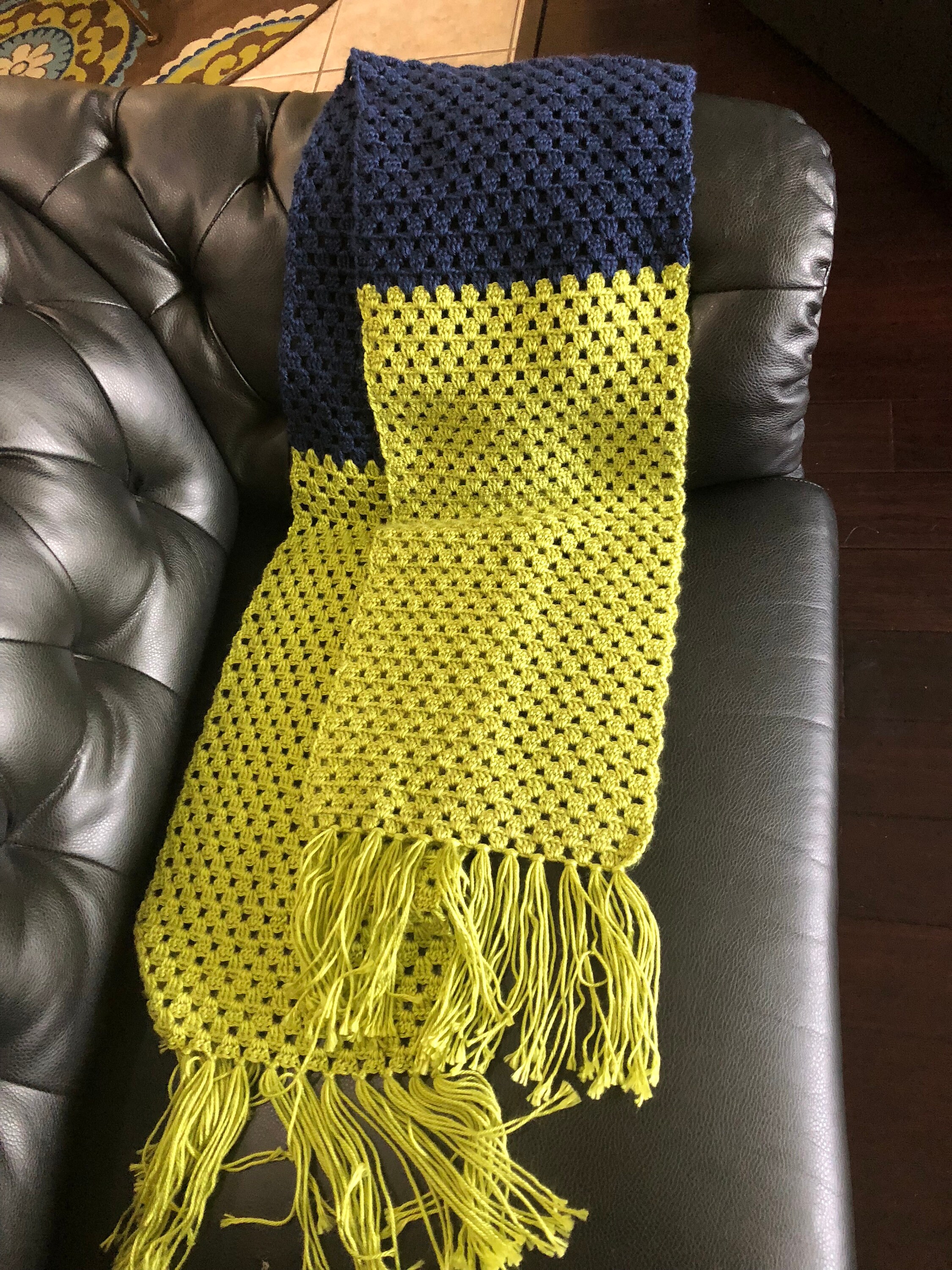 Bufanda extra larga azul y verde, bufandas, bufanda, bufanda de ...