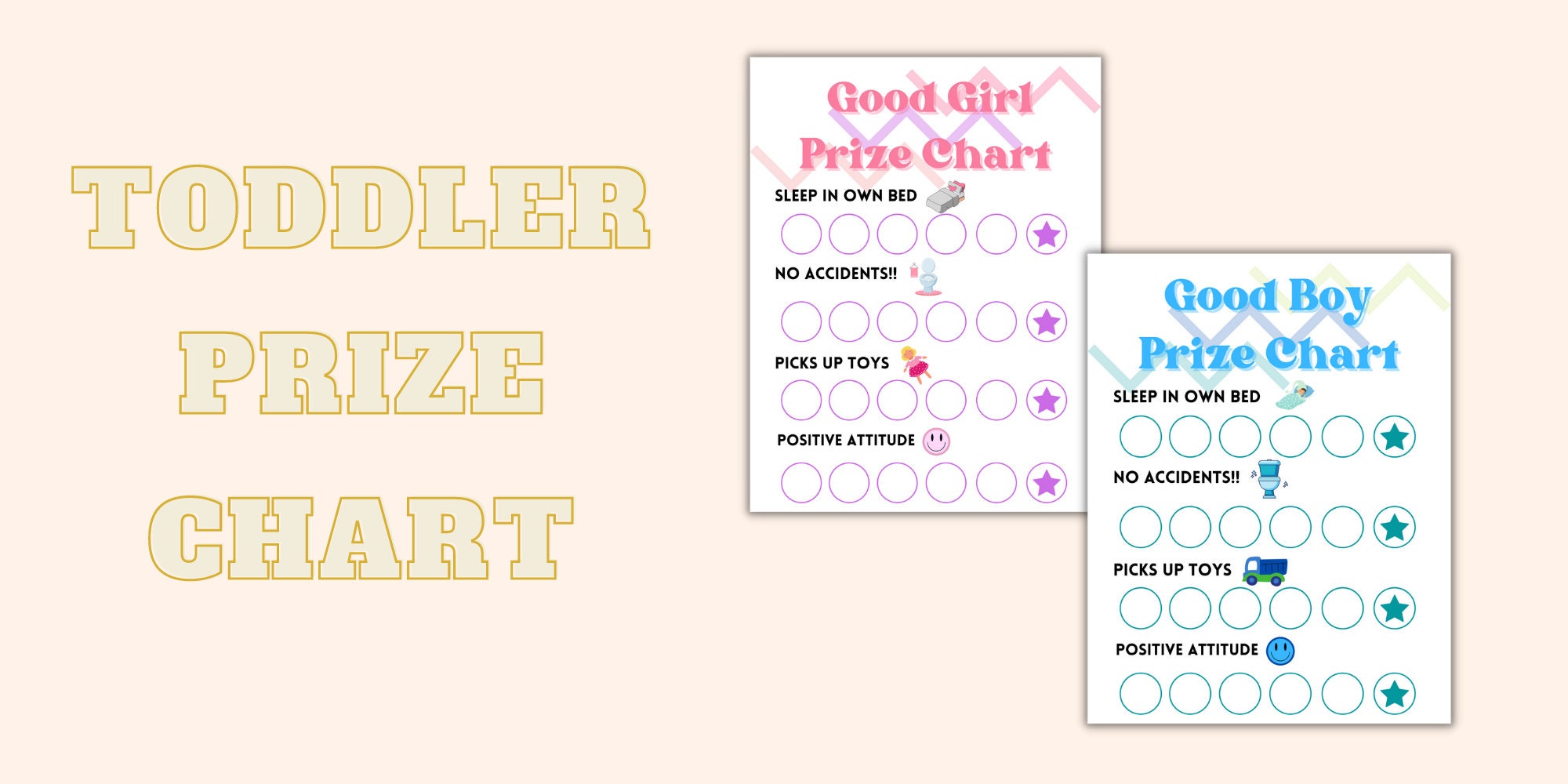 Boy & Girl Toddler Prize Chart for Simple Everyday Tasks - Etsy