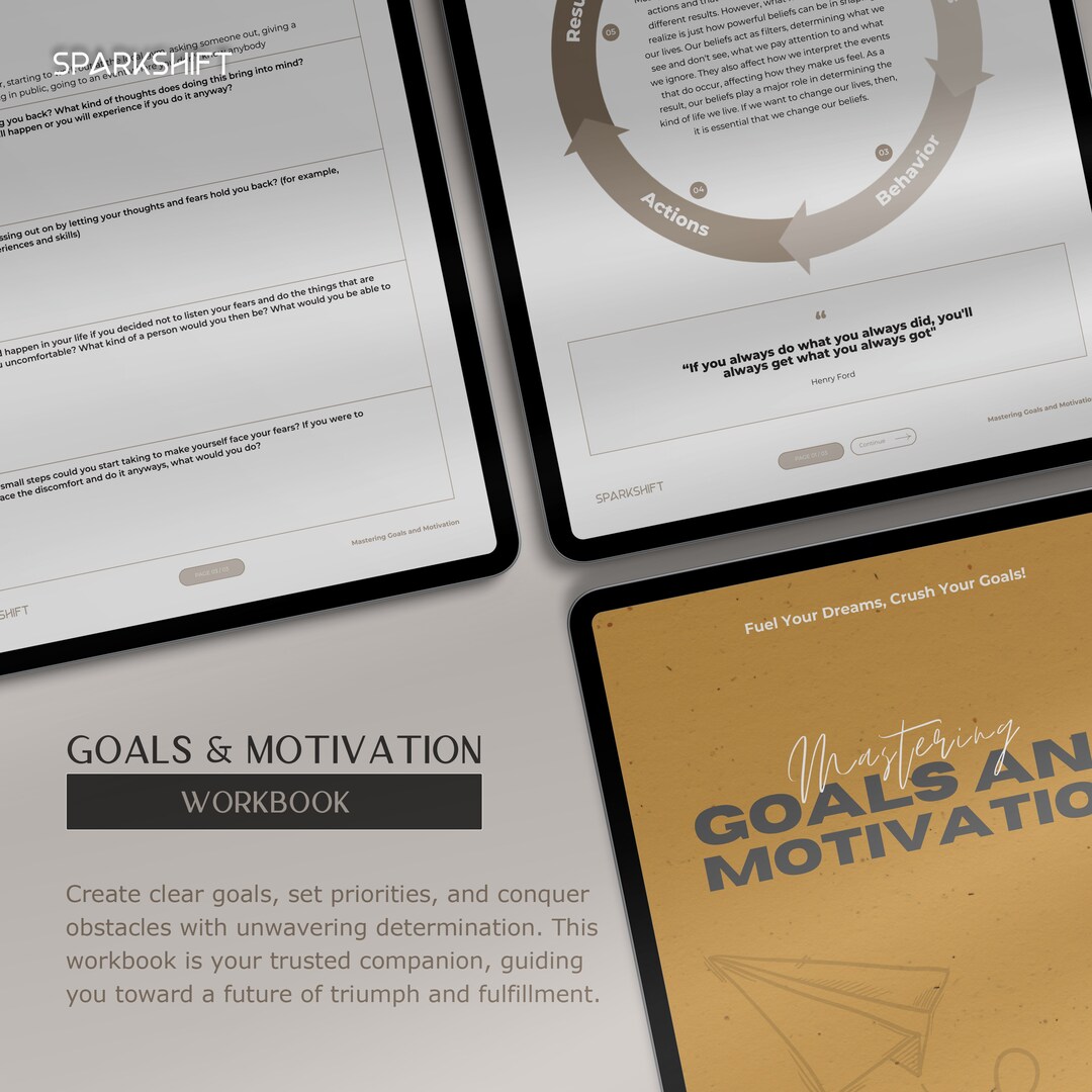 Mastering Goal Setting and Motivation | Set Goals Workbook for Ipad ...