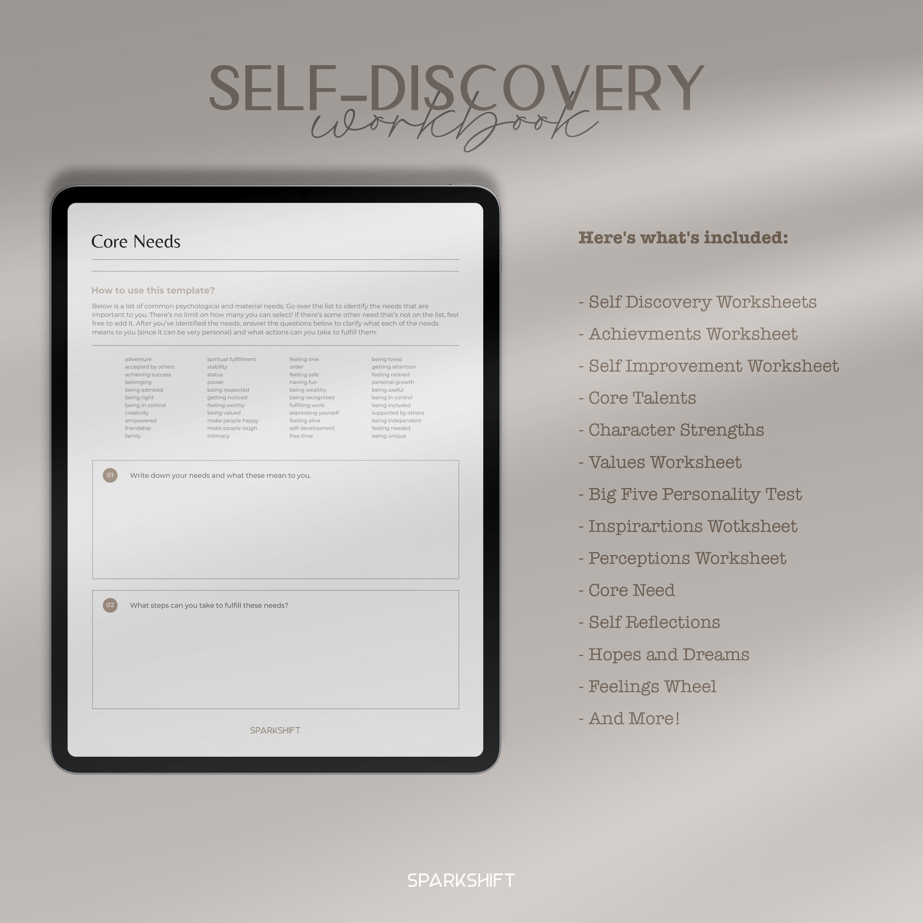 True Self Discovery Workbook Digital Self-discovery Notebook for iPad ...