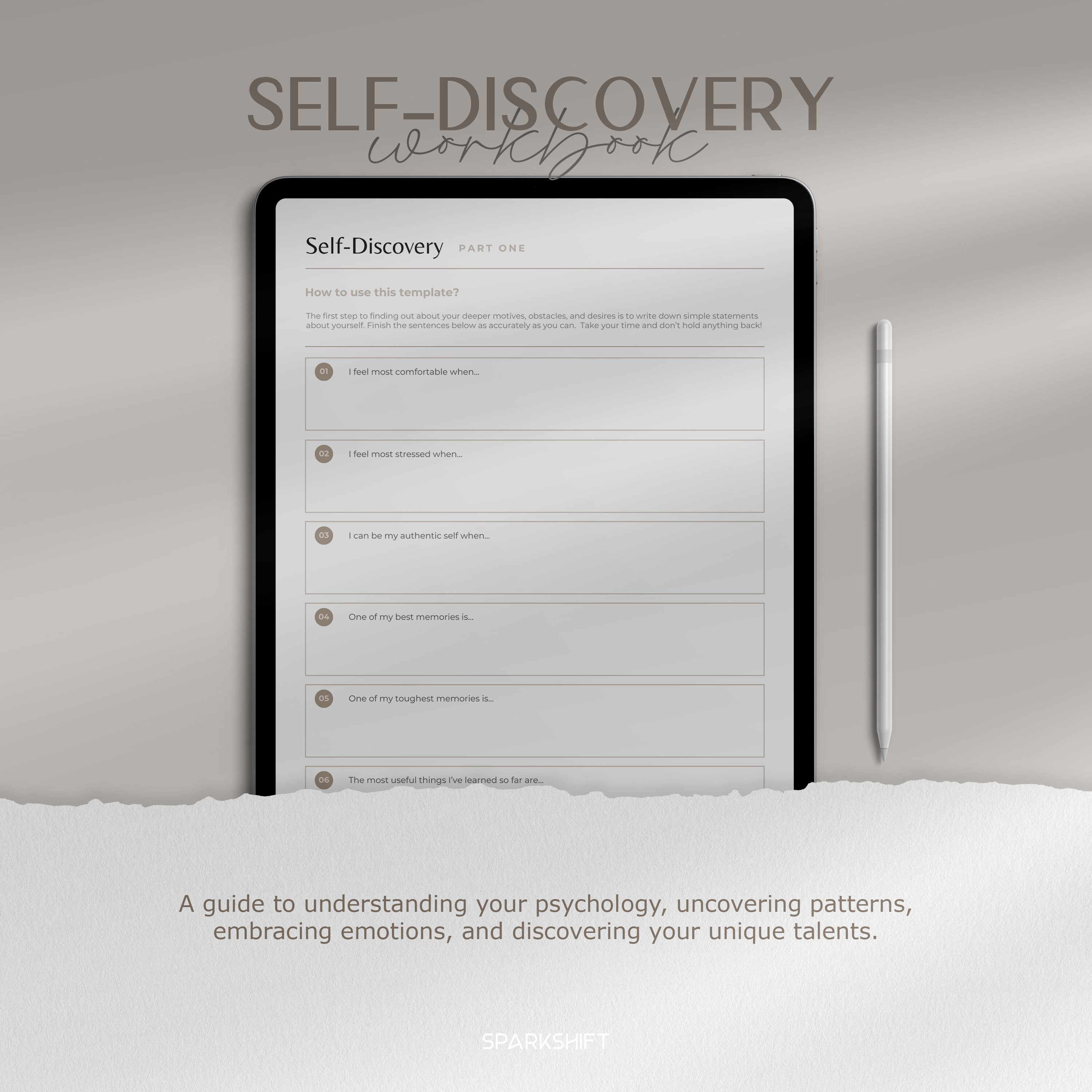 True Self Discovery Workbook Digital Self-discovery Notebook for iPad ...