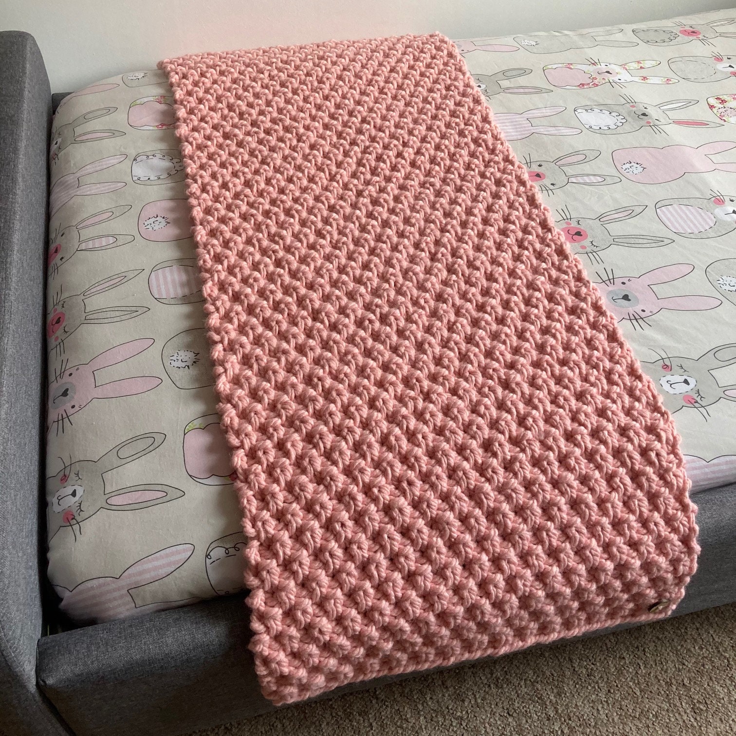 Chunky Knit Bed Runner - Single Bed - Etsy UK