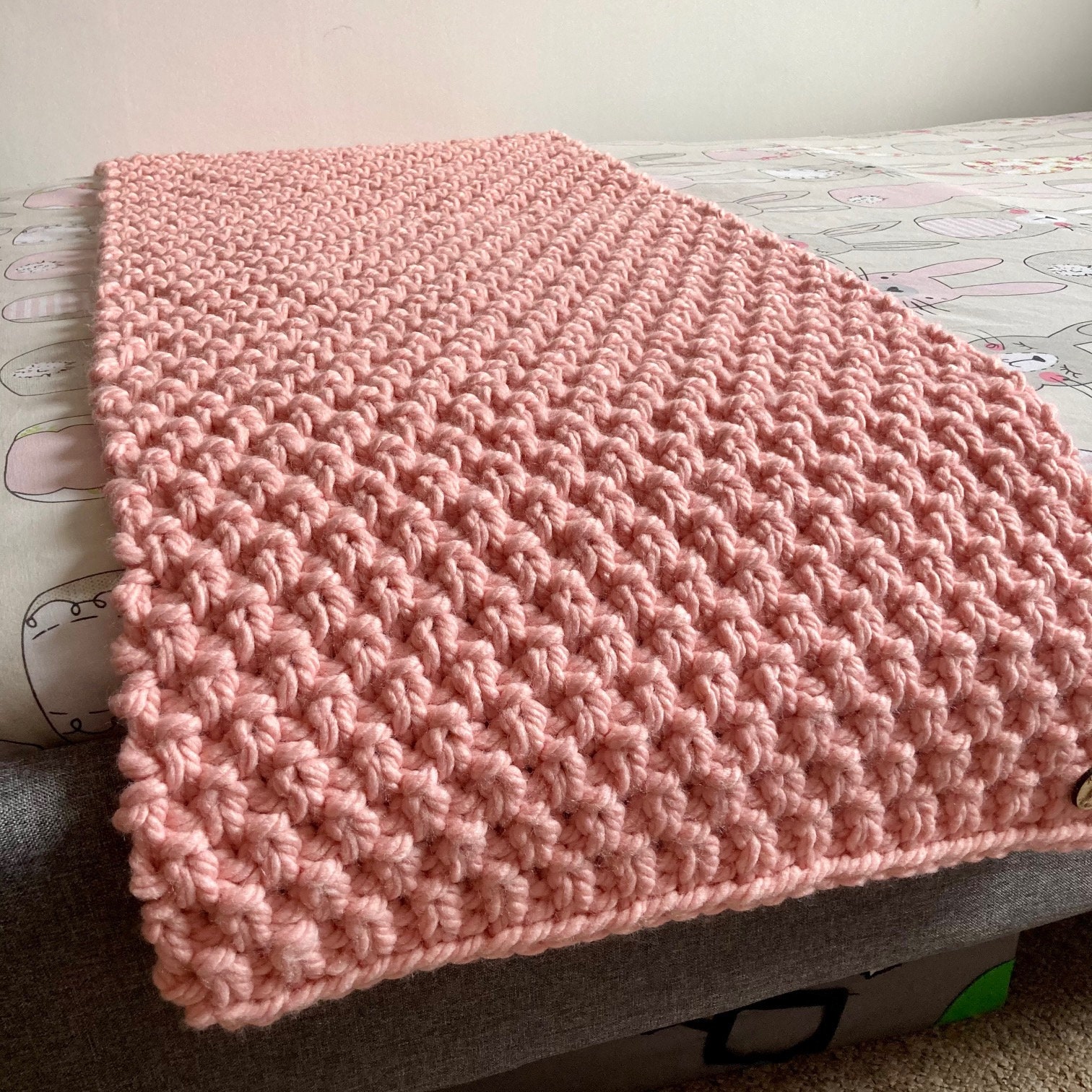 Chunky Knit Bed Runner - Single Bed - Etsy UK