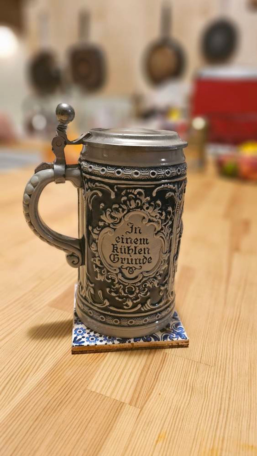 Vintage Beer Mug, Original Gerz Beer Stein, Beer Mug, German Lidded ...