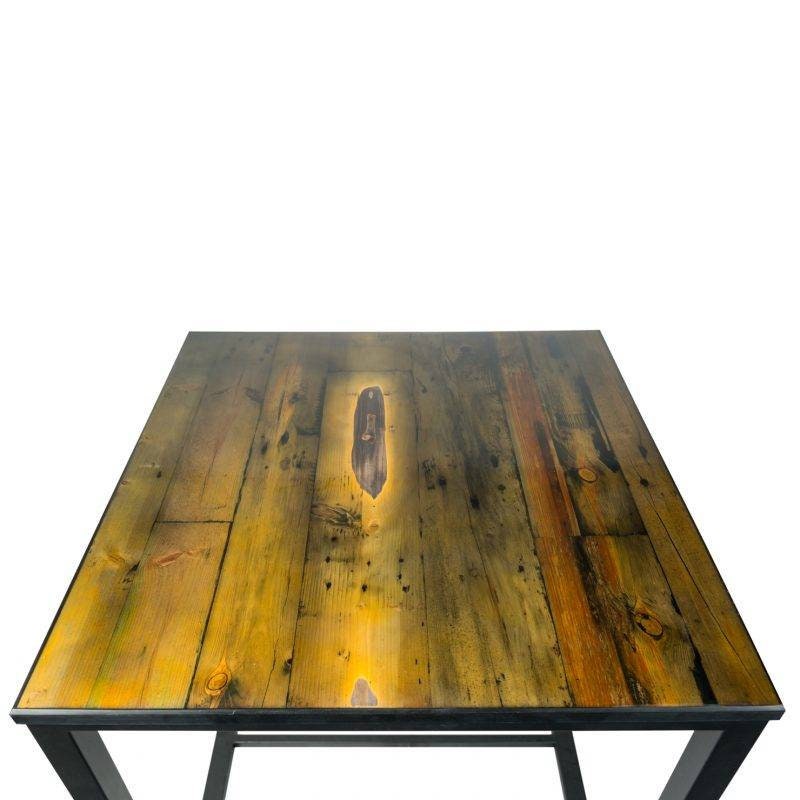 Resin Coffee Table Wood Table Square Table Resin Furniture | Etsy