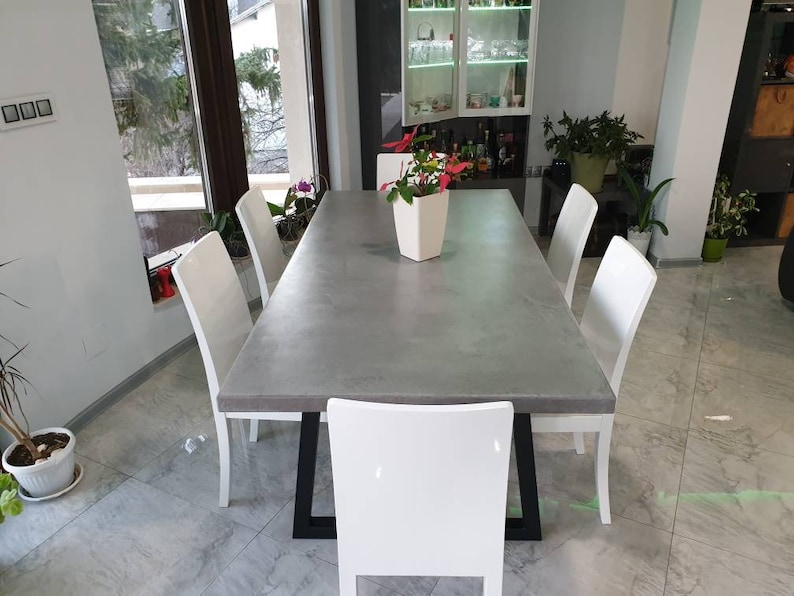 Concrete Dining Tables, Concrete Kitchen Tables, Solid Concrete Tables ...