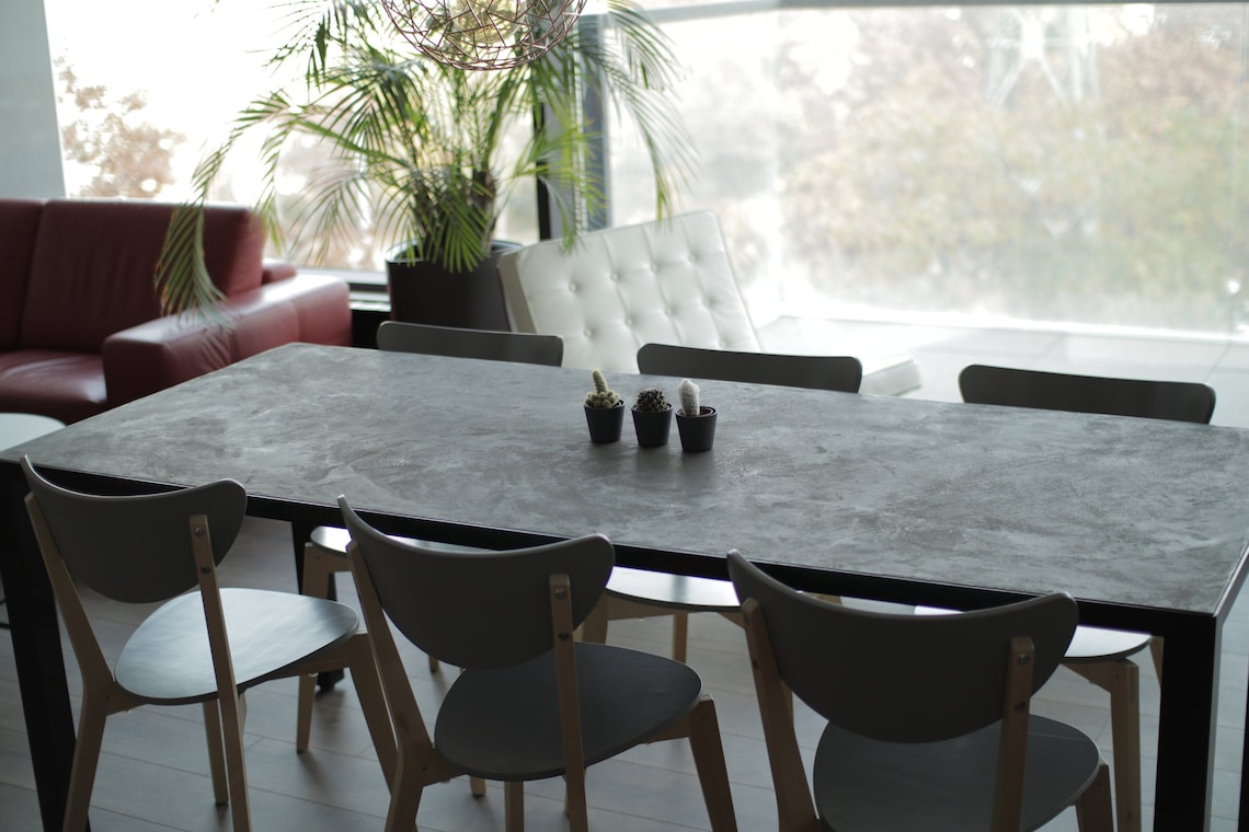 Dining Tables Concrete Kitchen Tables Concrete Tables Wood - Etsy