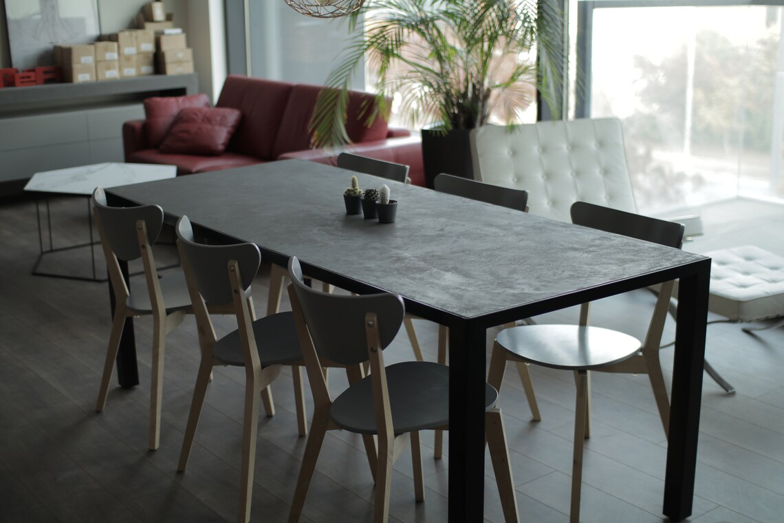 Dining Tables Concrete Kitchen Tables Concrete Tables Wood - Etsy